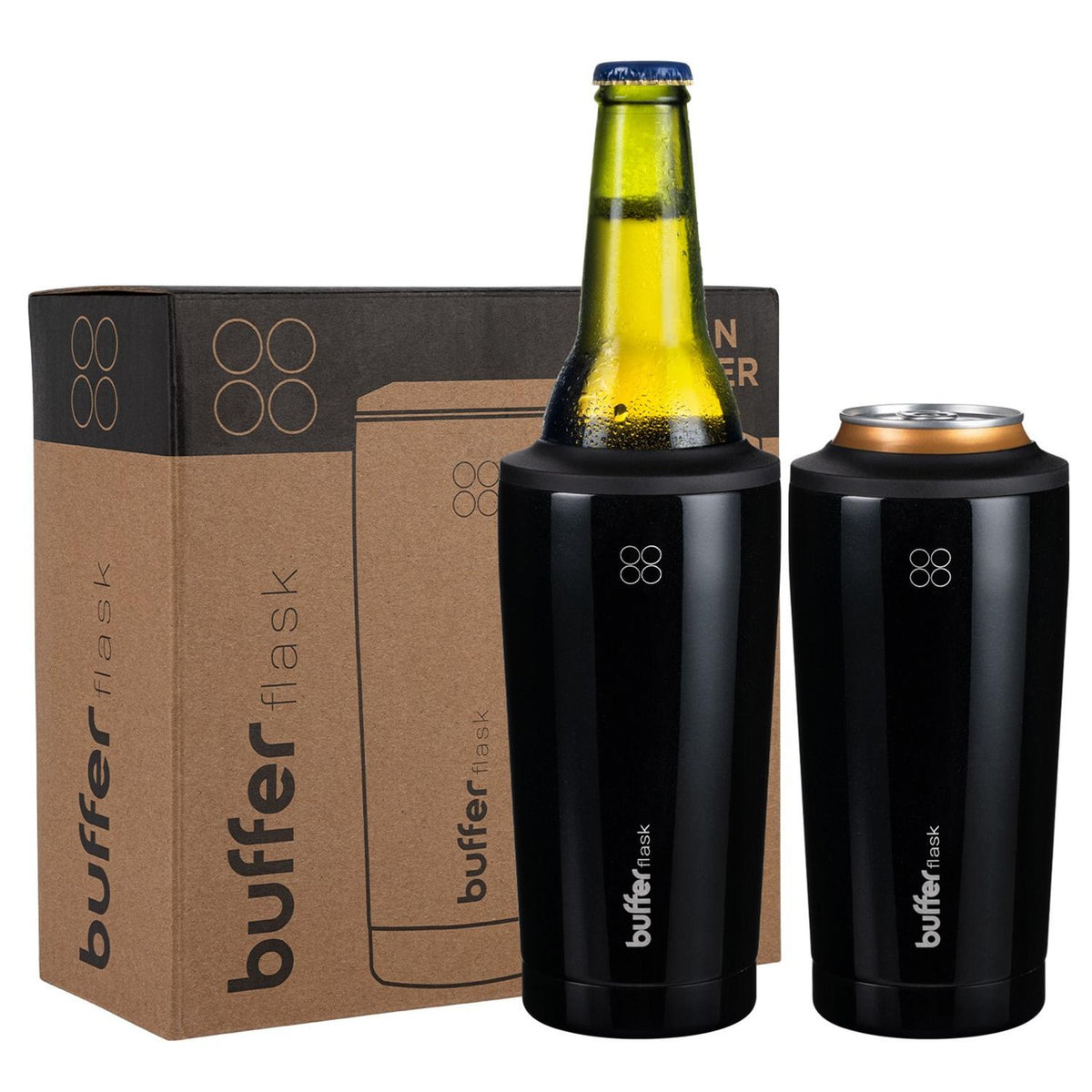 Set de 2 Vasos Cubre Botellas Holbox 4en1 Acero Inox — Buffer CL