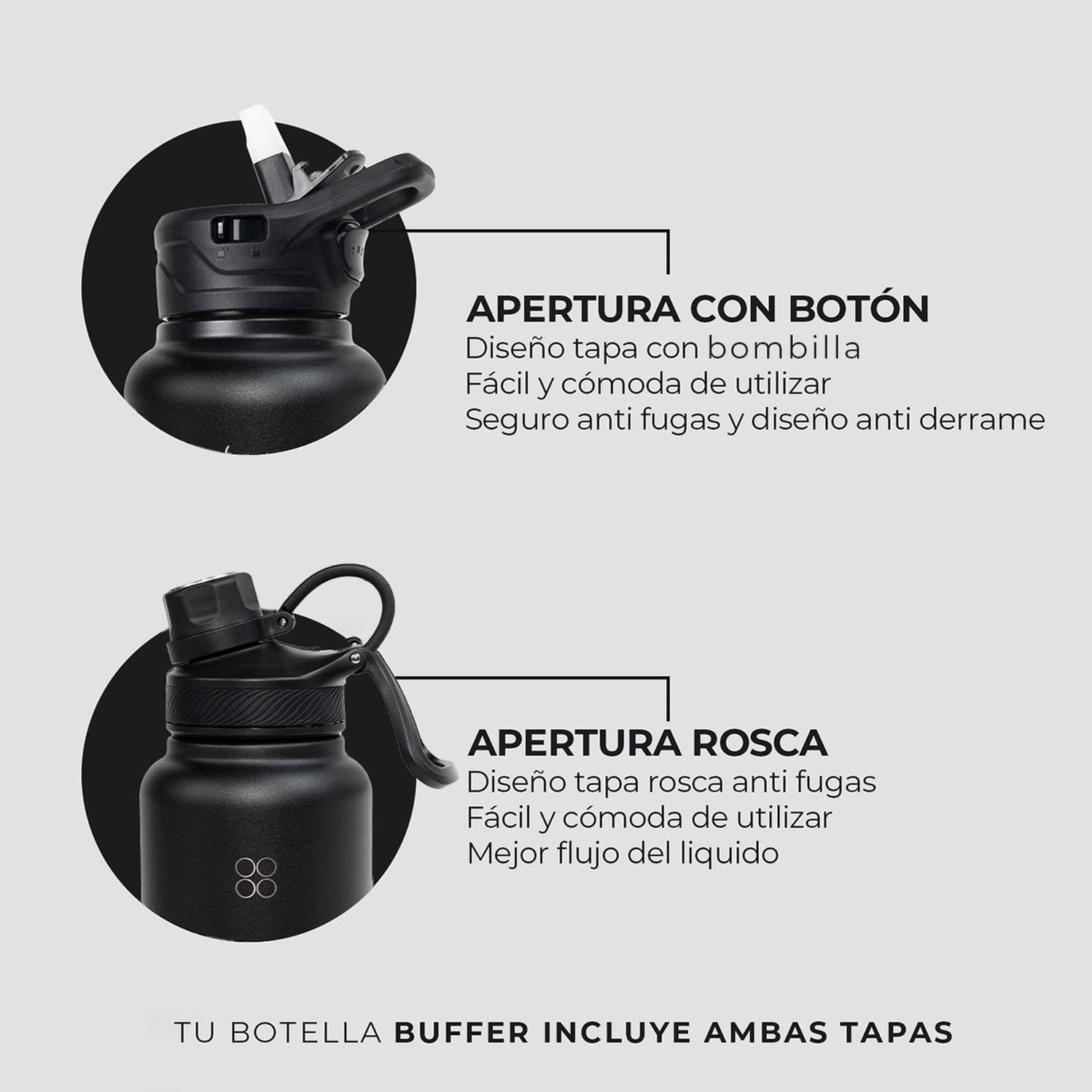 Botella Agua Térmica Paine 1,2Lt Acero Inox Incluye 2 Tapas — Buffer CL